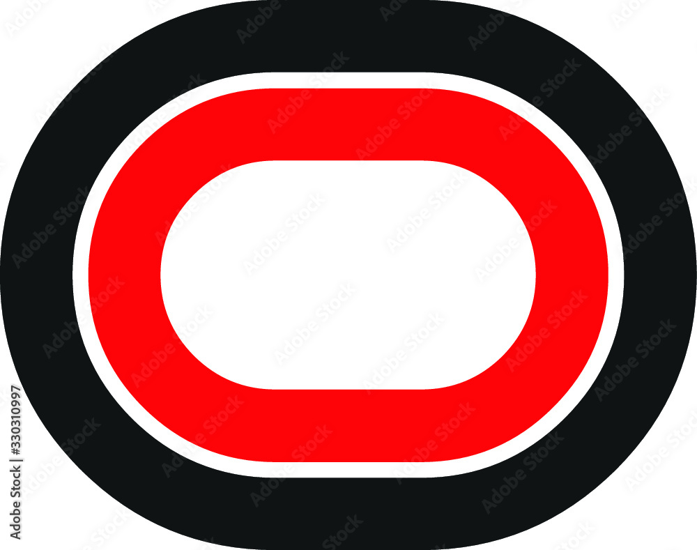 Abstract letter O logo design. Minimal emblem design template. Stock ...