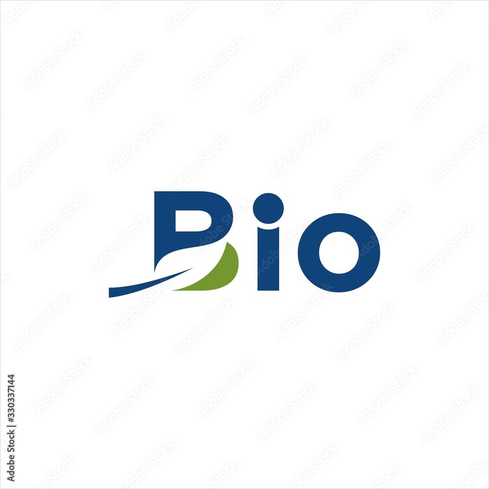 bio logo design, letter b leaf organic logo vector Stock Vector | Adobe ...
