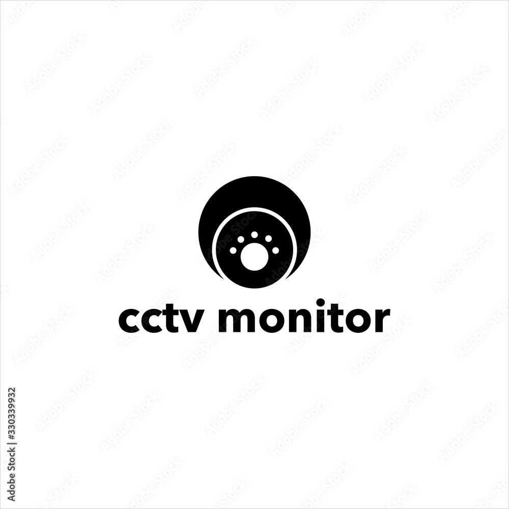 camera cctv monitor logo design vector image illustration Stock Vector ...