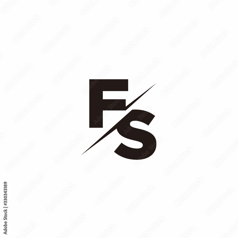 FS Logo Letter Monogram Slash with Modern logo designs template Stock ...