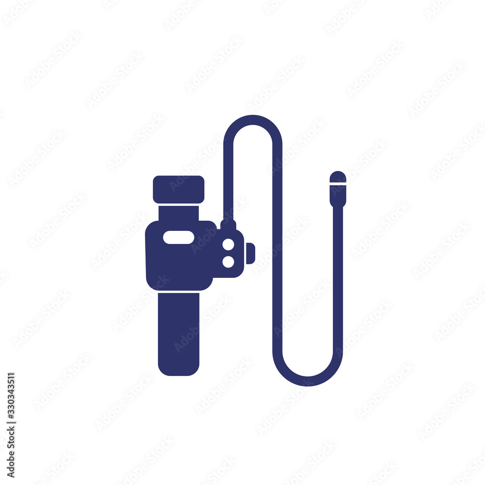 endoscope for colonoscopy icon on white Stock Vector | Adobe Stock