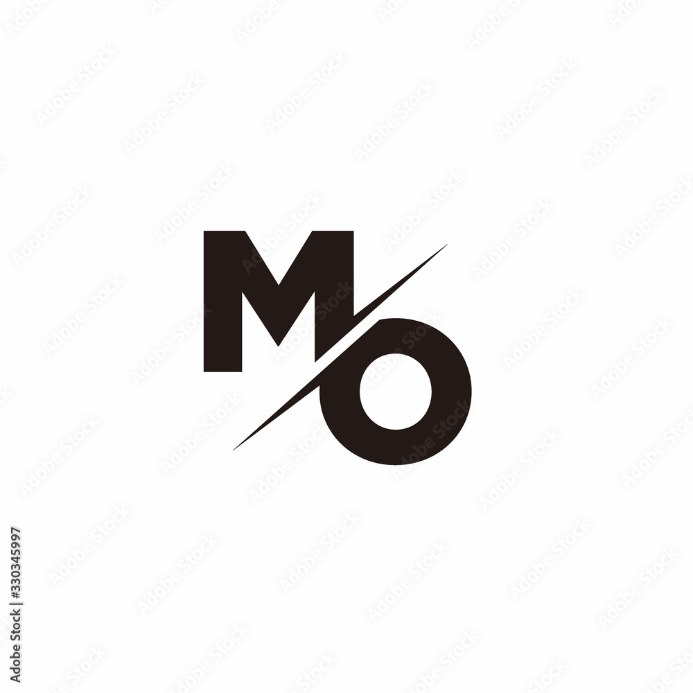 Logo Monogram Slash concept with Modern designs template letter MO ...