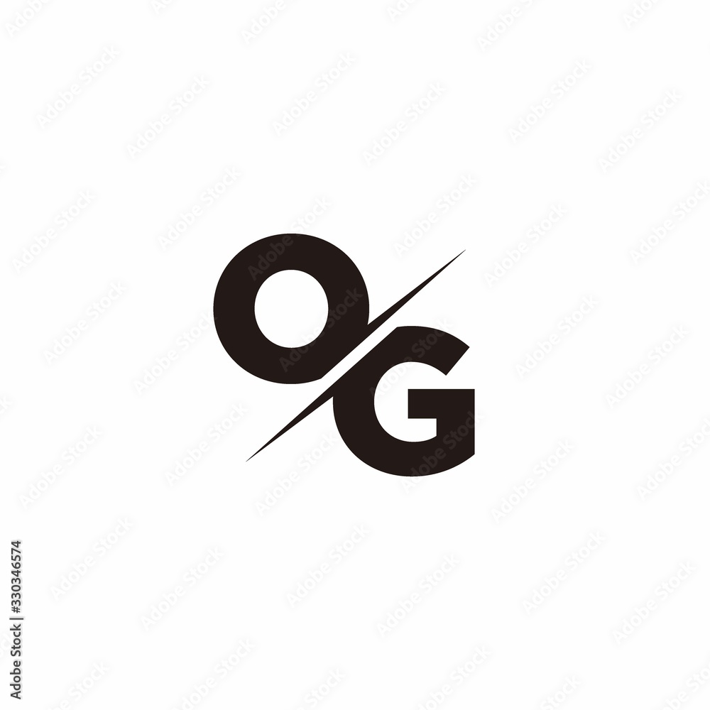 Logo Monogram Slash concept with Modern designs template letter OG ...