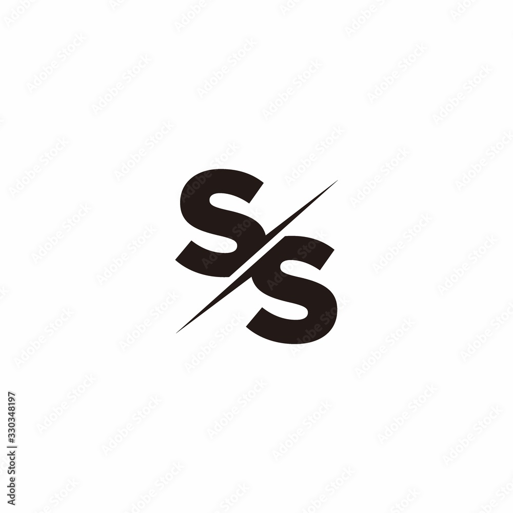 Logo Monogram Slash concept with Modern designs template letter SS ...
