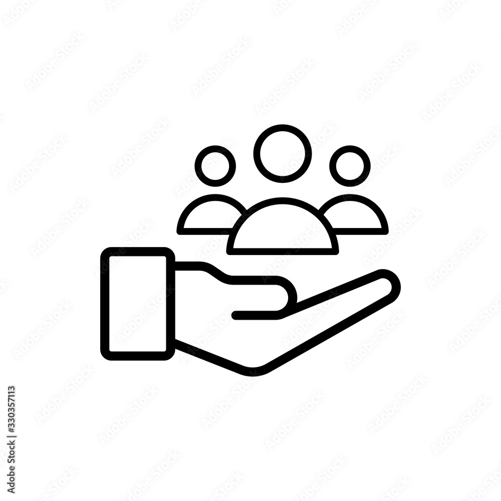 Employee’s Protection Insurance icon Line Vector Illustration. Stock ...