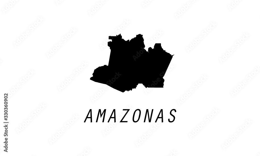 Amazonas map Brazil state country state region Stock Vector | Adobe Stock