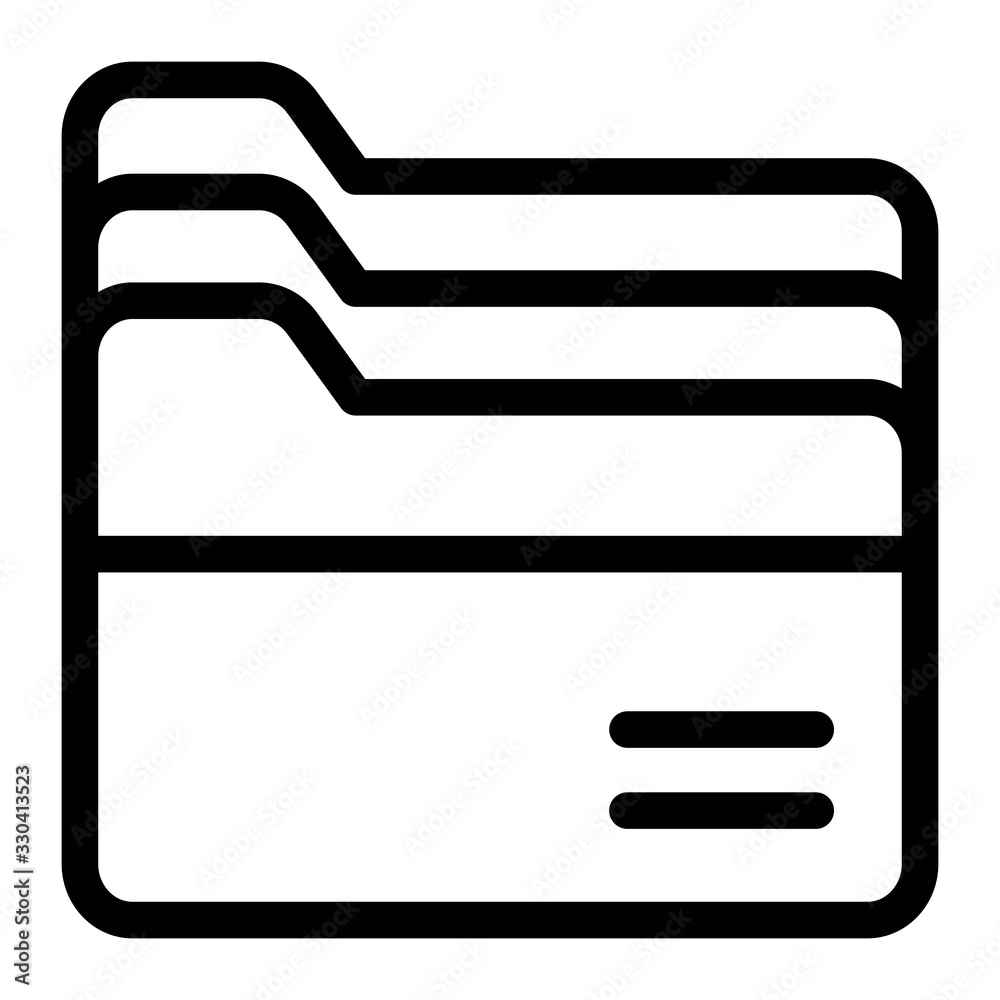 Computer folder icon. File, dossier archive symbol. Stock Illustration ...