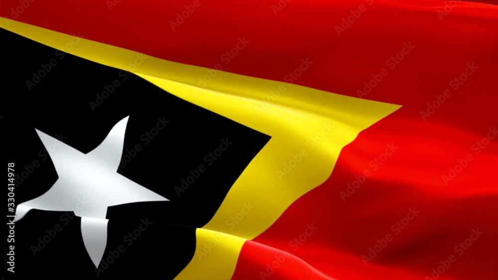 Vídeo do Stock: Timor Leste flag Closeup 1080p Full HD 1920X1080 ...