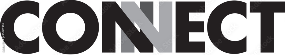 Connect letter logo design vector Stock Vector | Adobe Stock