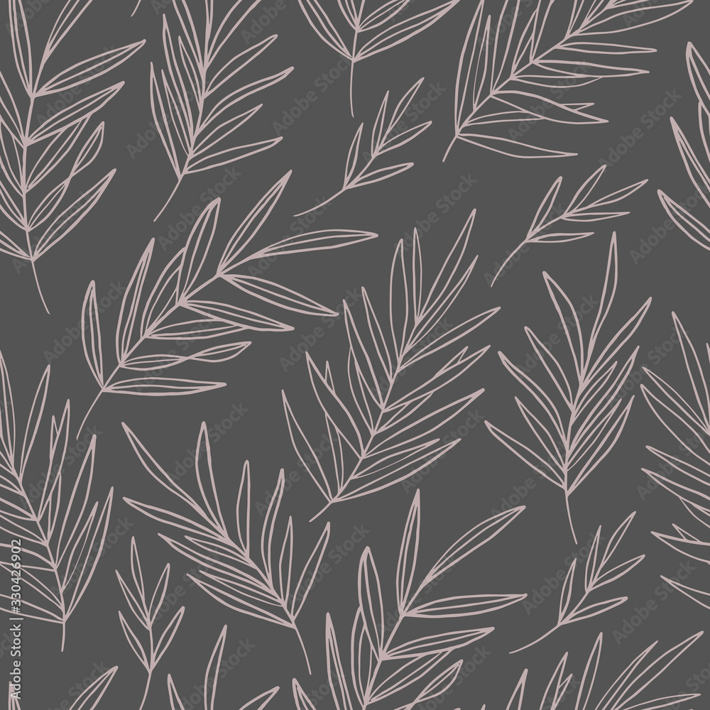 Hand drawn aesthetic botanical seamless pattern for print, textile ...
