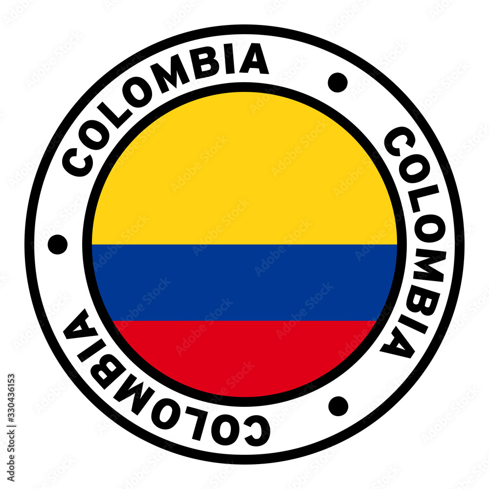 Round Colombia Flag Clipart Stock Vector | Adobe Stock