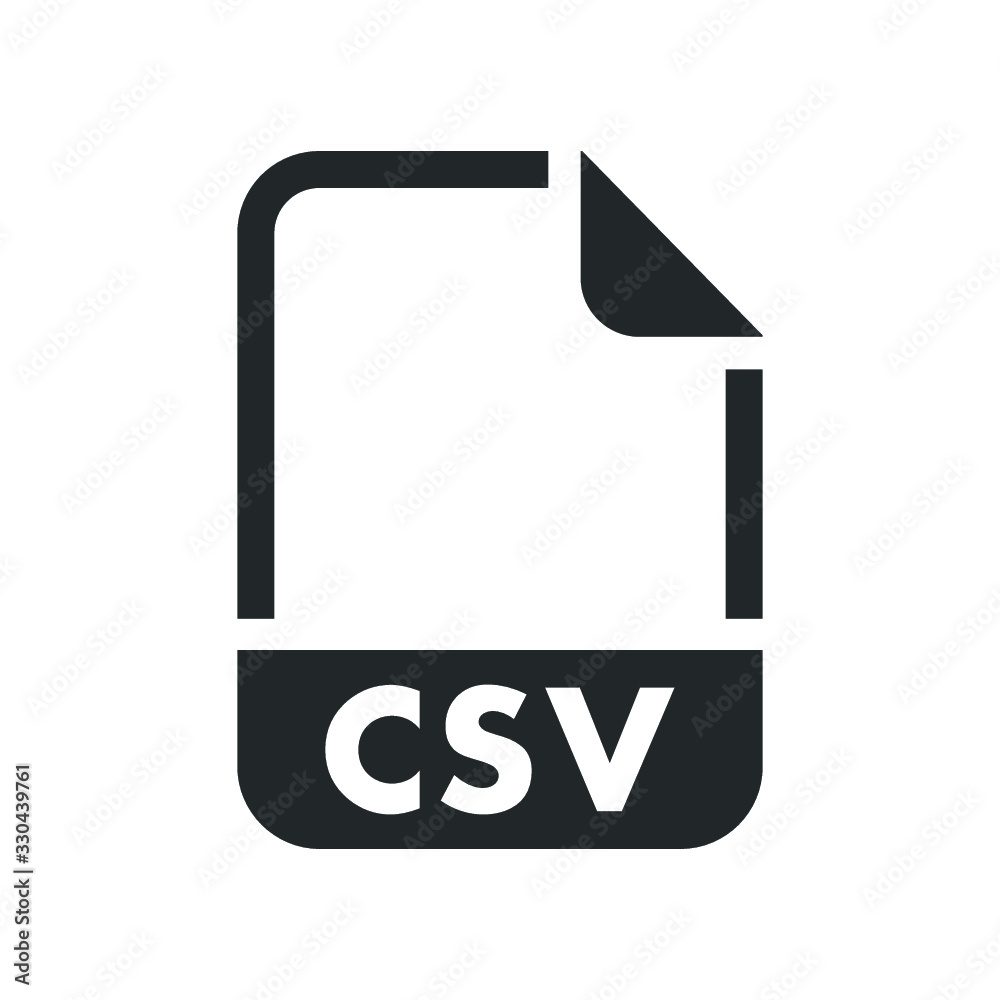 CSV File format icon Stock Vector | Adobe Stock