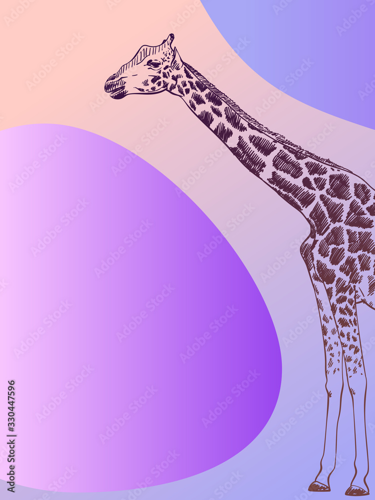 Abstract Giraffe Drawing