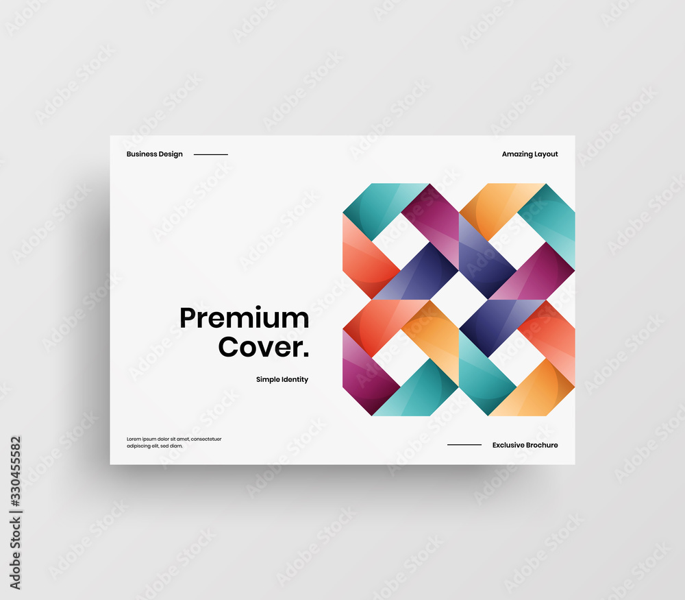 Creative business presentation vector A4 horizontal orientation front ...