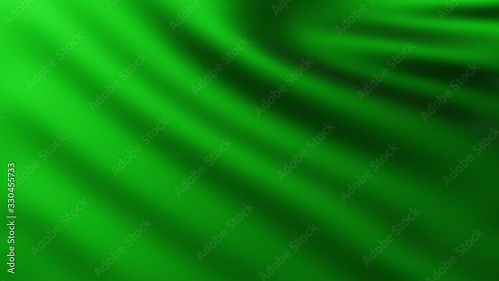 Large Green Flag fullscreen background in the wind Stock Illustration ...