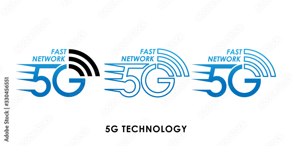 5G icon logo vector illustration. 5G internet connection vector ...