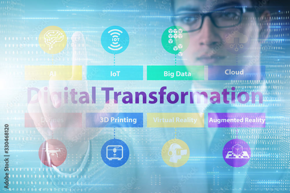 Digital transformation and digitalization technology concept Stock ...