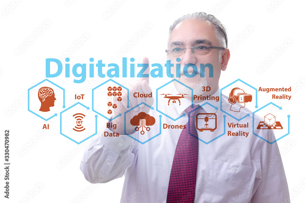 Digital transformation and digitalization technology concept Stock ...