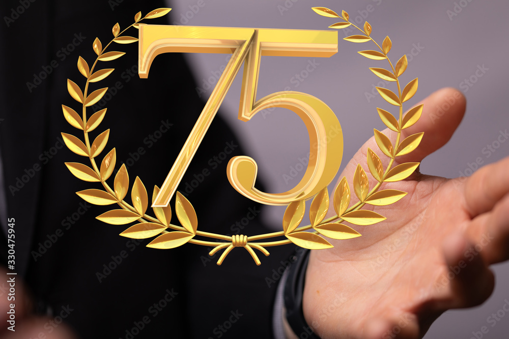 75 Anniversary 3d numbers. template for Celebrating 75 anniversary ...