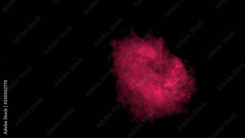 Spreading colored smoke, wiping frame horizontally. Short distance ...