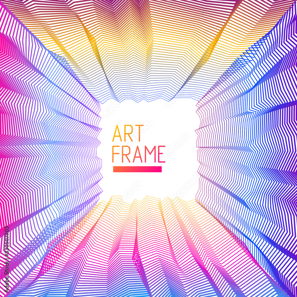 Vector surreal illusion art for design, line art 3d dimensional ...