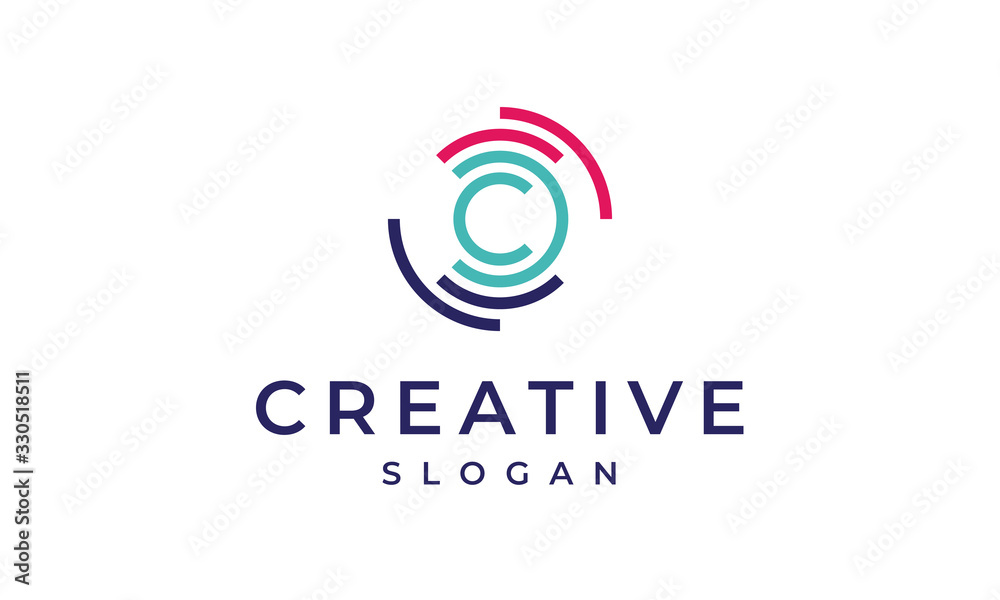 Circular Letter C Logo Stock Vector | Adobe Stock