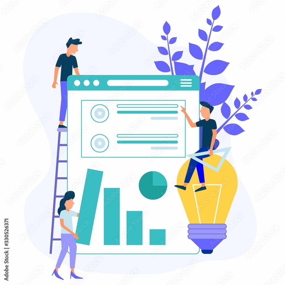 Business people draw their charts up. Team work. Business presentation ...