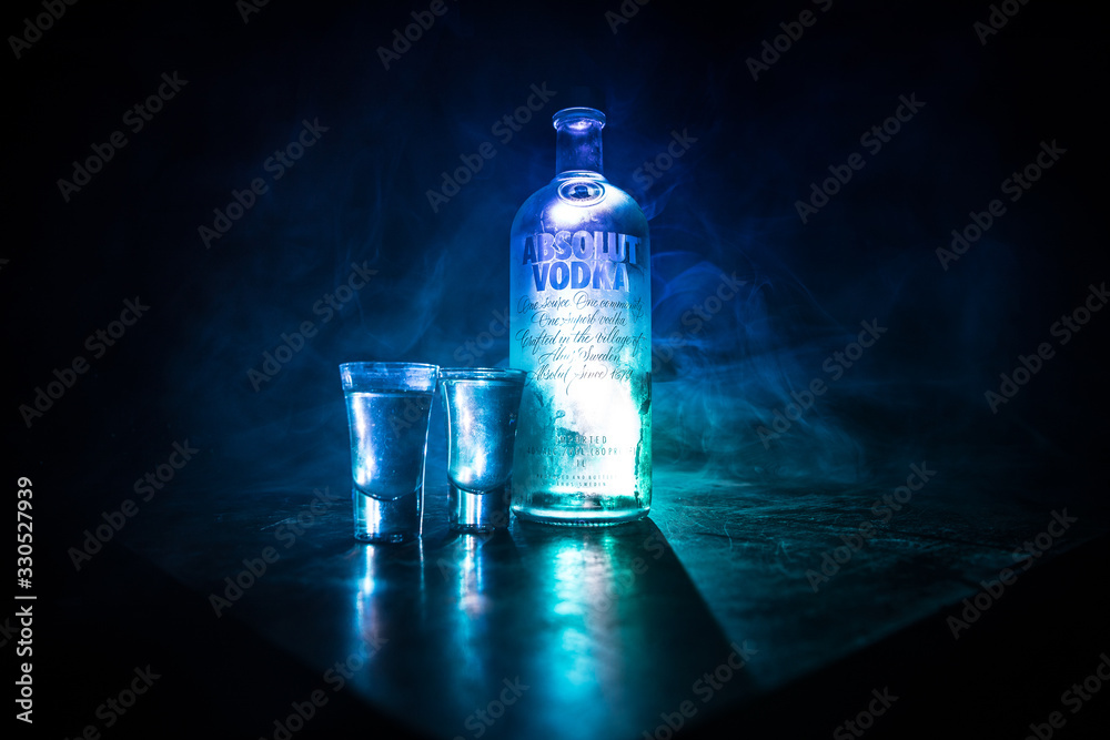BAKU, AZERBAIJAN - FEB 09, 2020: Absolut Vodka is a brand of vodka ...