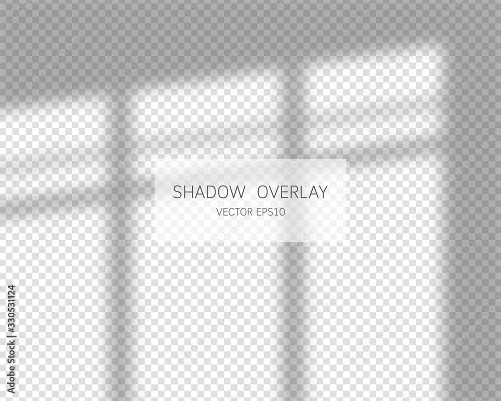 Shadow overlay effect. Natural shadows from window isolated on ...