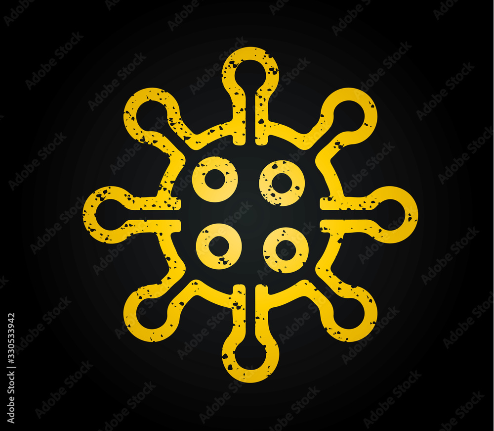 Virus Symbol Icon Bazille Stock Vector | Adobe Stock