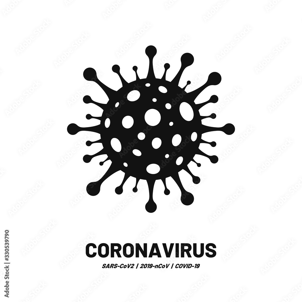 Vecteur Stock Coronavirus disease, corona virus under the microscope ...