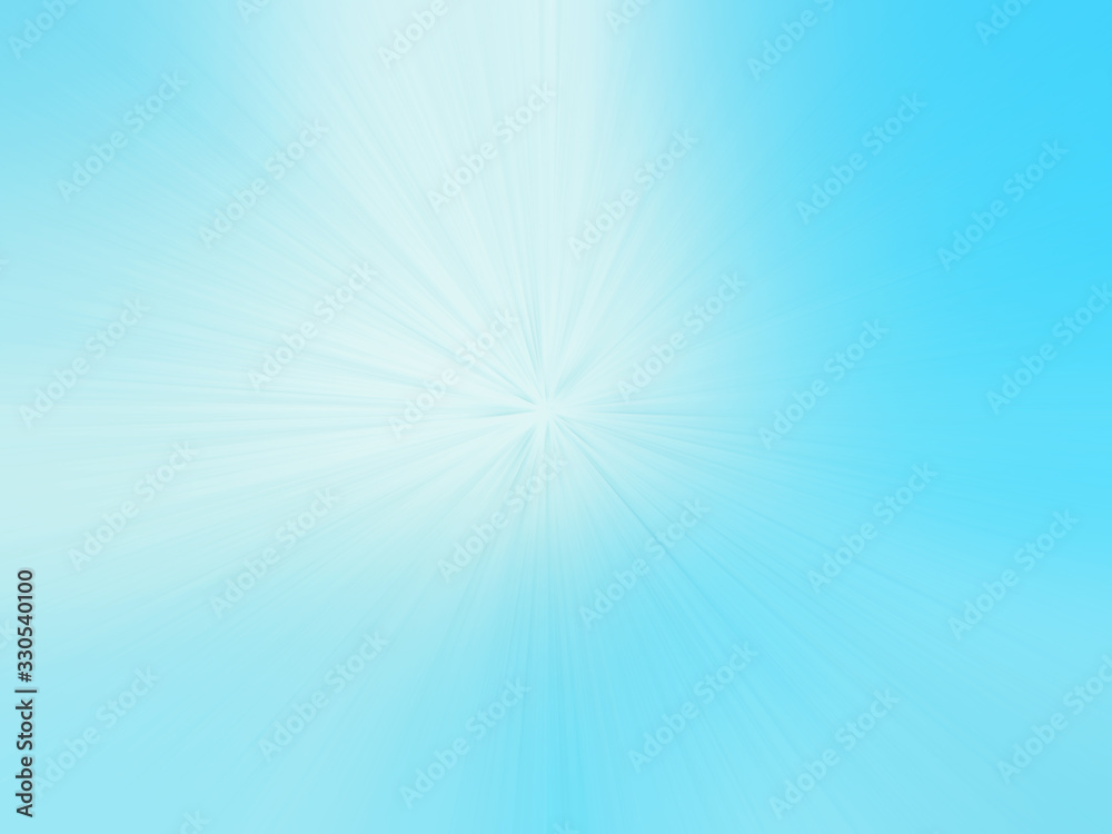 Abstract light blue, white zoom effect background. Digitally generated ...