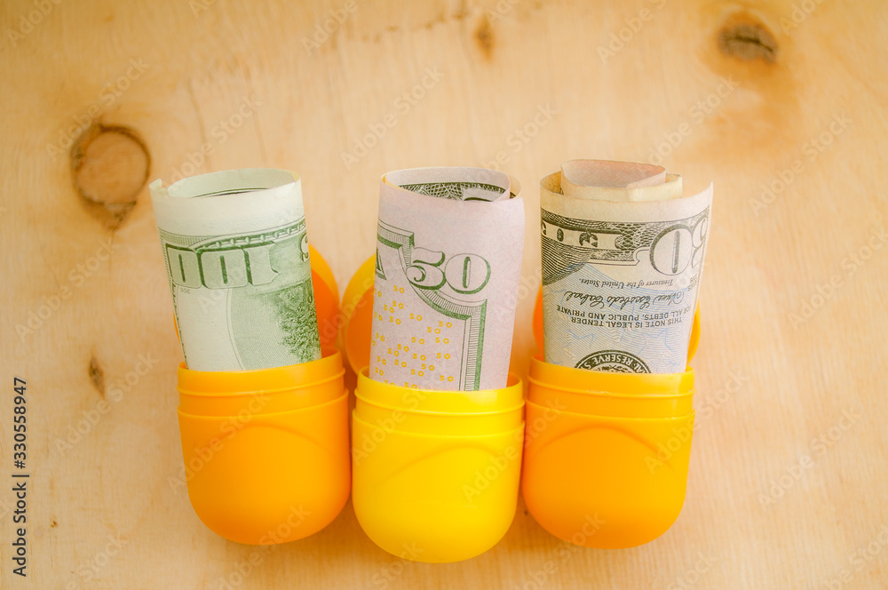 Money capsules from kinder surprises. Cash surprises. Unexpected finds ...