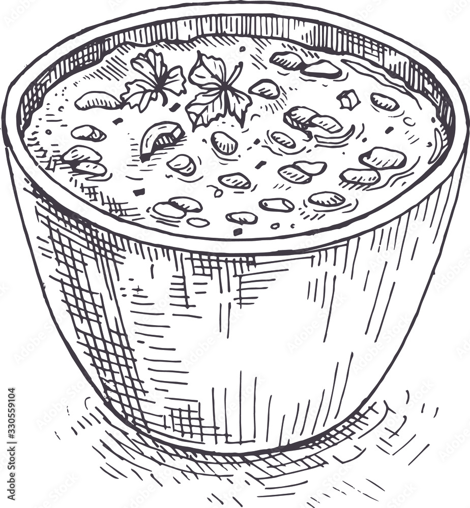 Illustration indian cuisine.traditional vegetarian curry paneer matar ...