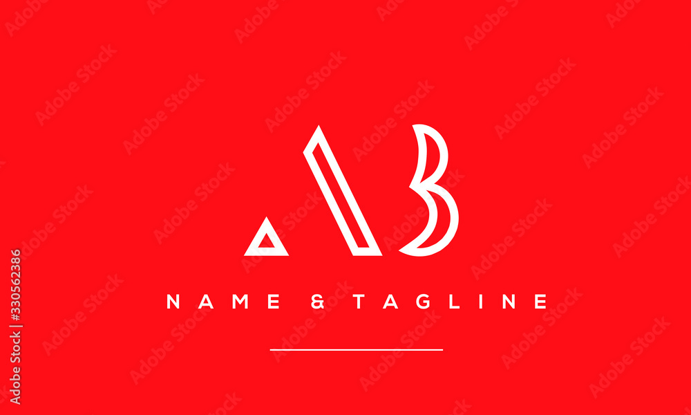 Alphabet letter icon logo AB Stock Vector | Adobe Stock