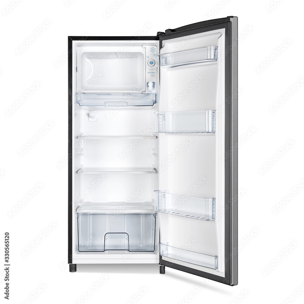 6.3 Cu Ft Open Refrigerator Isolated on White Background. Top Mount ...