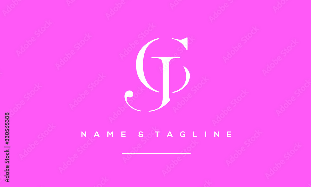 Alphabet letter icon logo JC or CJ Stock Vector | Adobe Stock