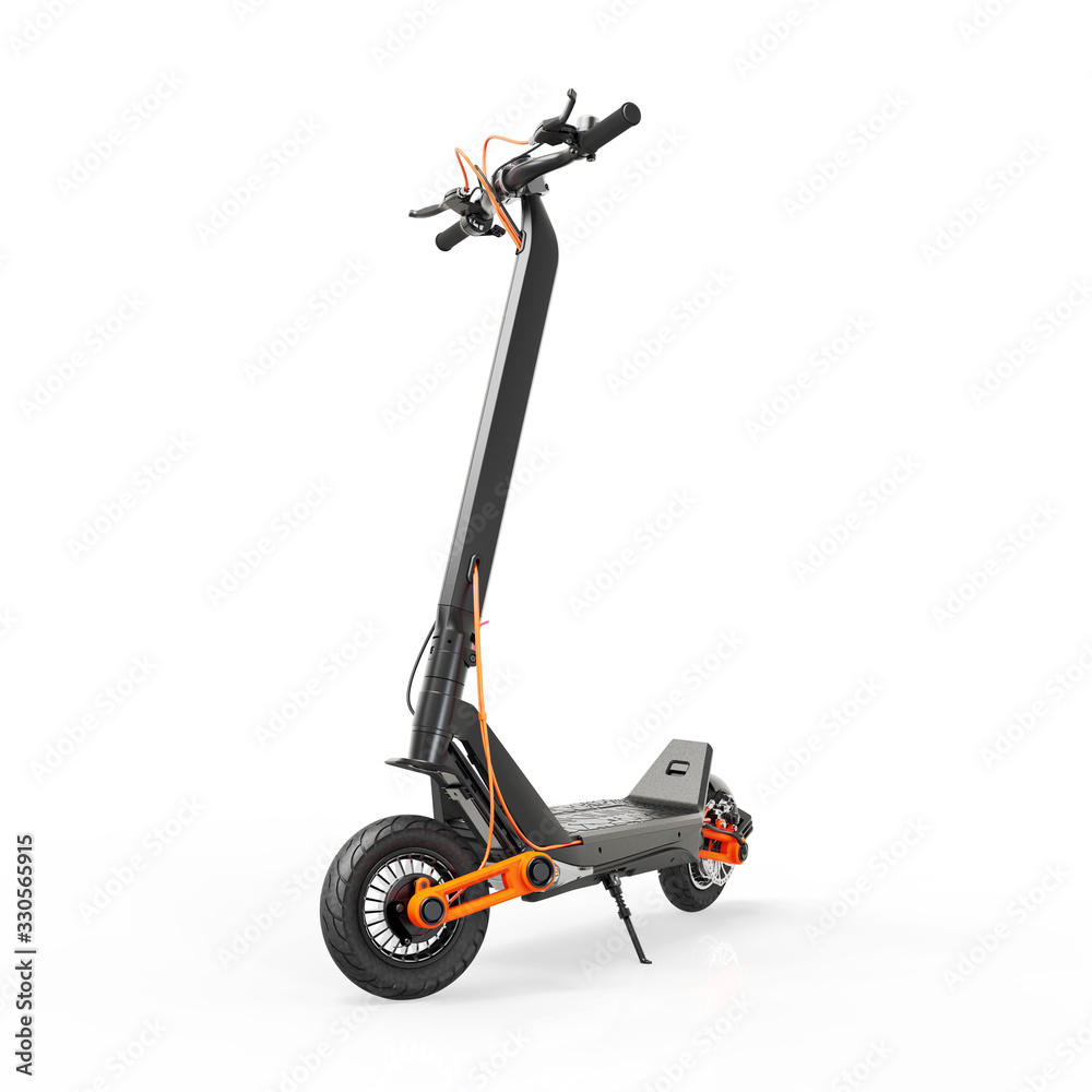 Electric Scooter Isolated on White. Modern Personal Transport. Adult ...