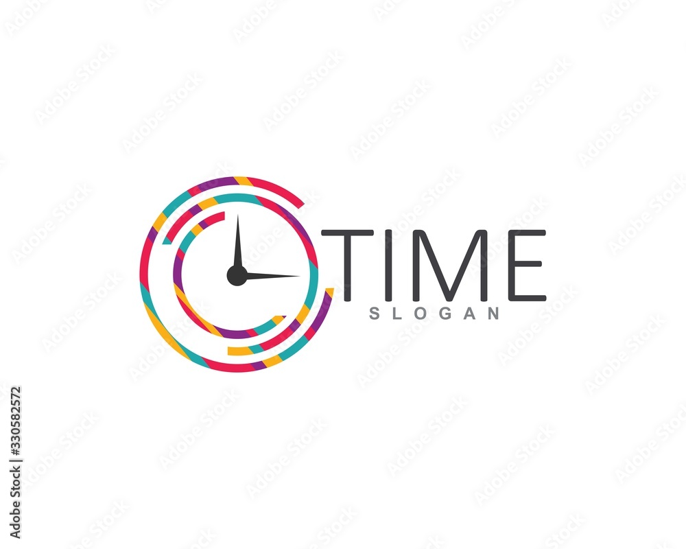 Time and clock sign icon. Creative Clock symbol. business concept logo ...