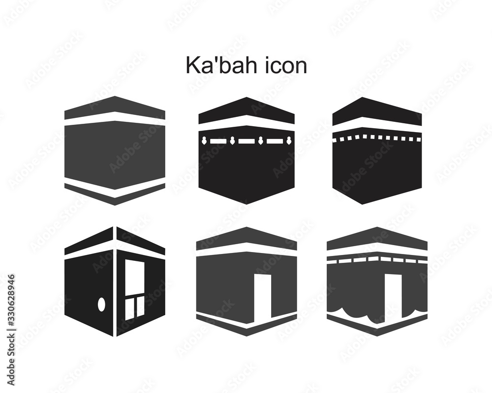 kaaba icon template black color editable. kaaba icon symbol Flat vector illustration for graphic ...