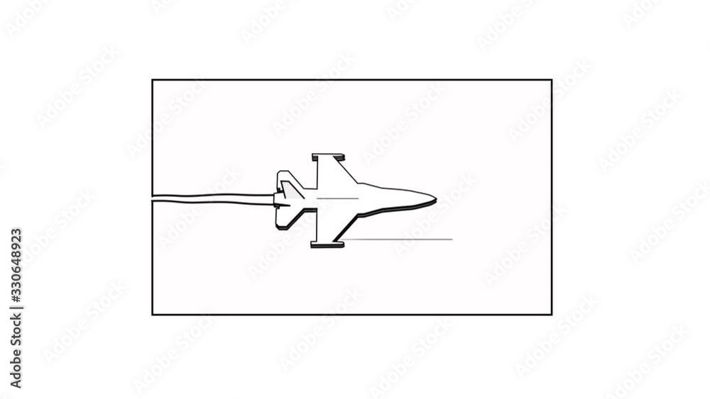 Jet fighter flying aimation. Cool 4k seamless looping animation of a ...