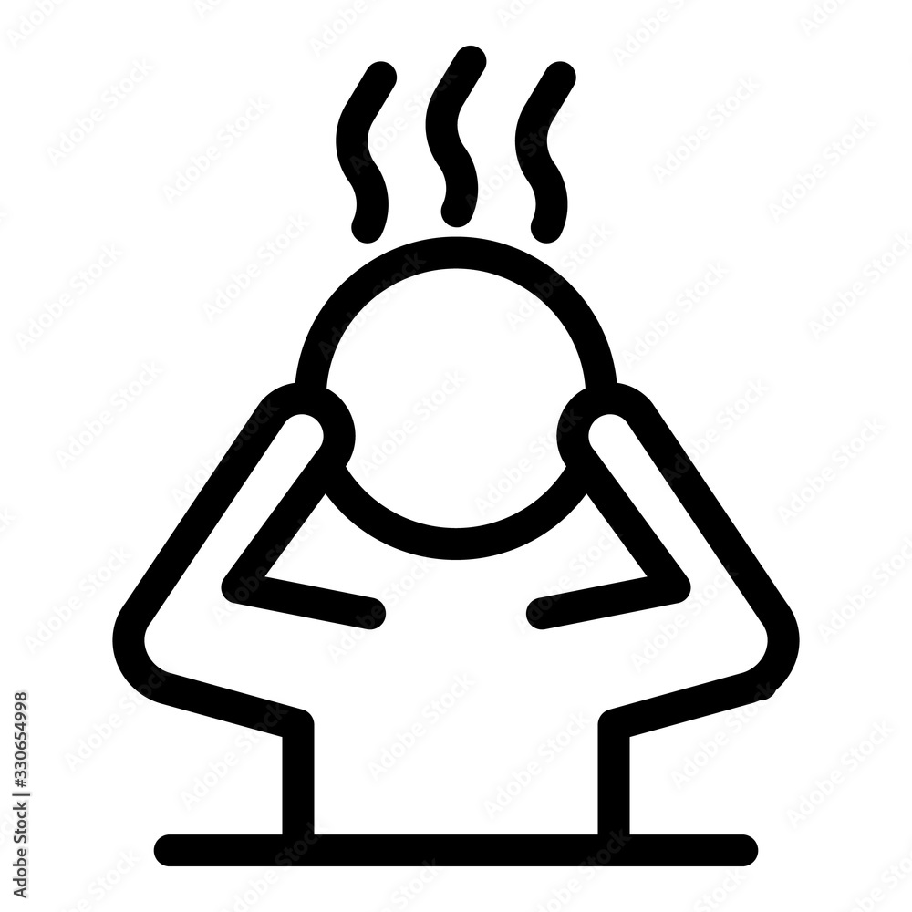 Fail stress icon. Outline fail stress vector icon for web design ...