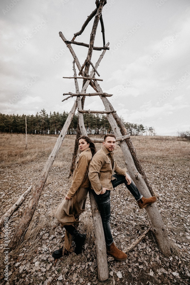 Love story of Oleg and Anastasia. Stylish photo shoot in the forest in ...