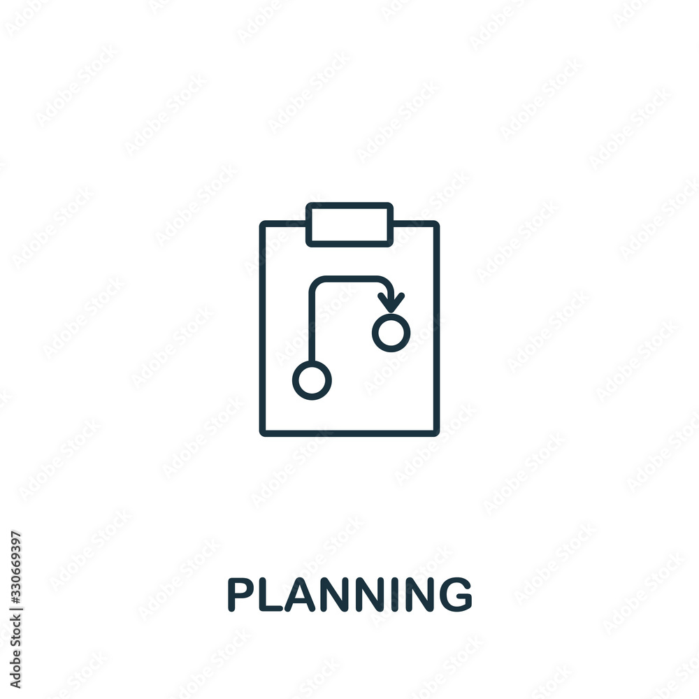 Planning icon from teamwork collection. Simple line element Planning ...
