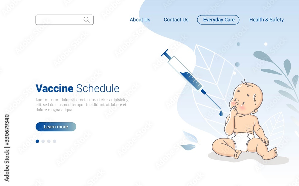 Baby Vaccination Concept. Healthcare and Medical Web Page Design ...