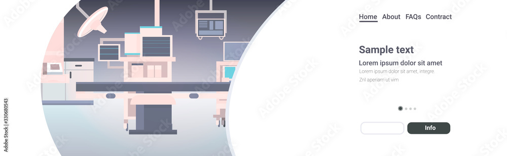 hospital operating table and medical devices modern clinic surgery room ...