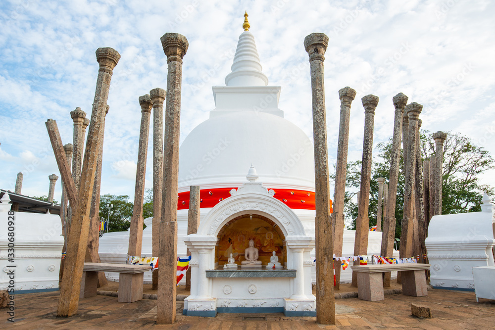Thuparamaya stupa in ancient city of Anuradhapura, Sri Lanka ...
