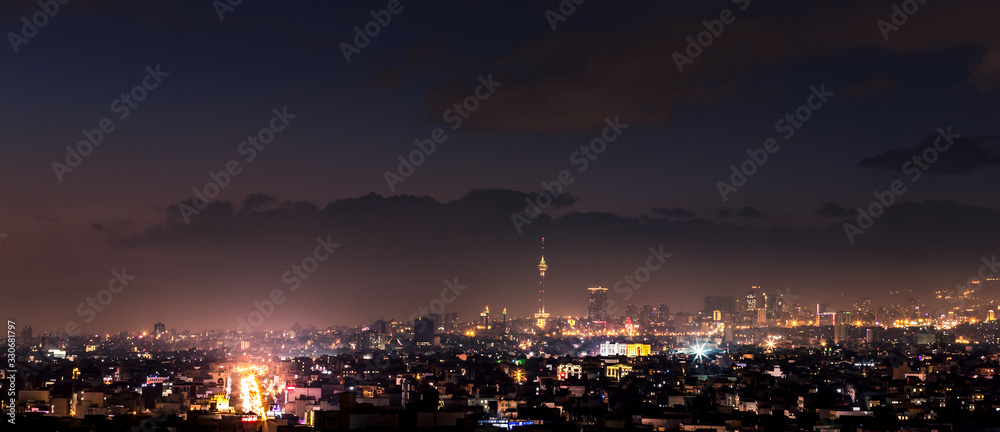 Beautiful skyline of Tehran-Iran, Tehran the capital of Iran cityscape ...