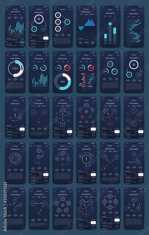 Modern infographic vector elements for business brochures. Use in ...