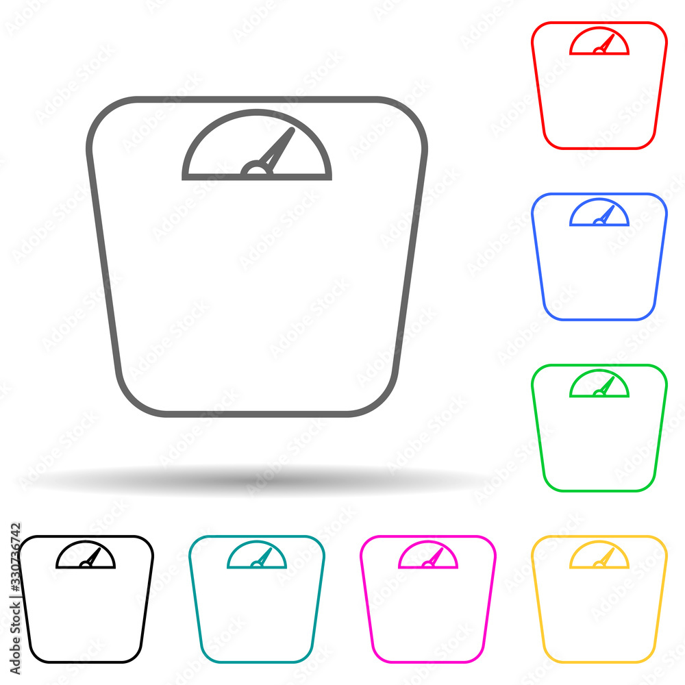 scales multi color style icon. Simple thin line, outline vector of web ...